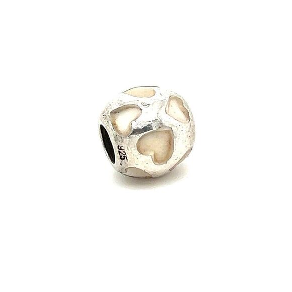 Pandora | Jewelry | Pandorawhite Mop Damagedcharm | Poshmark